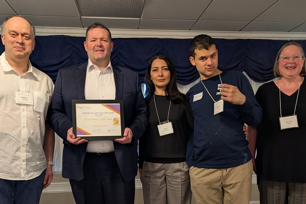 Inclusion Canada Honours Ernest Manning High School for Student Support.